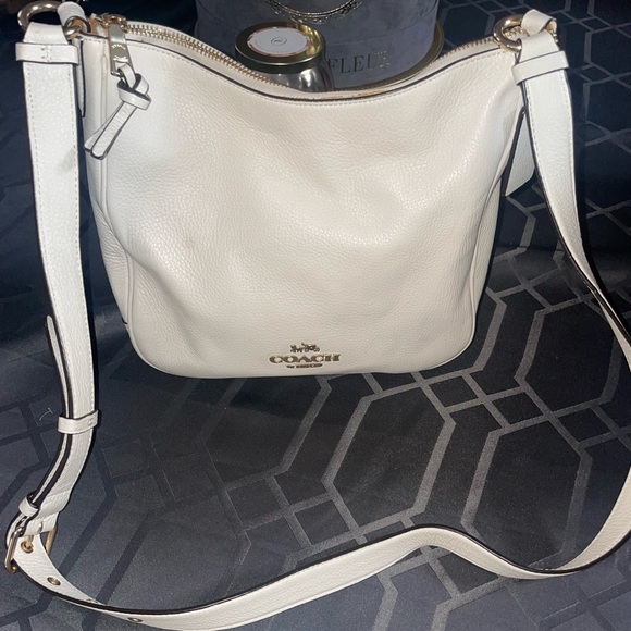Coach | Bags | Coach Cream Color Leather Crossbody | Poshmark